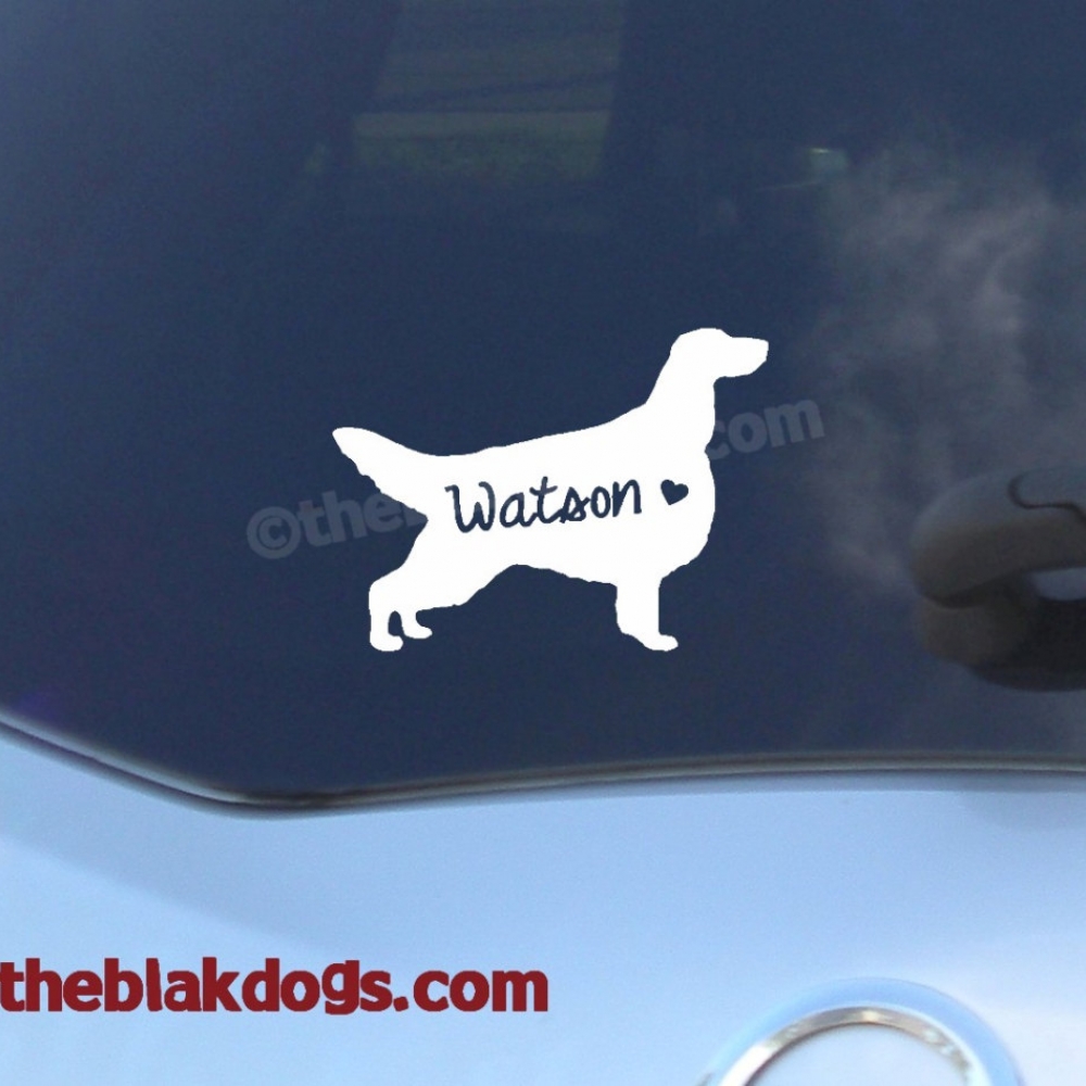 Irish Setter Silhouette Vinyl Sticker Car Decal Personalized | Blakdogs ...