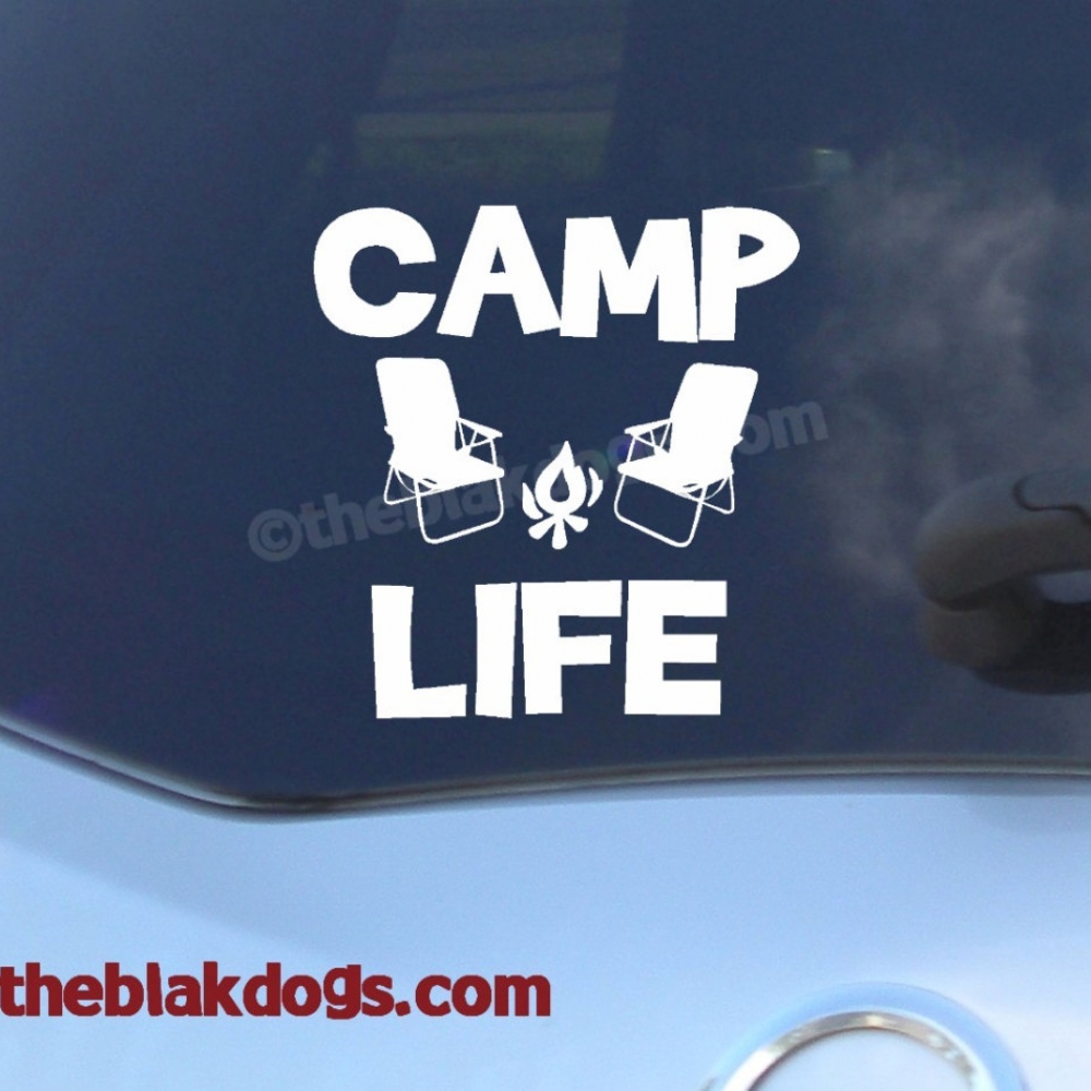 Camp Life - Camping sticker - Vinyl Sticker Car Decal | Blakdogs Vinyl ...