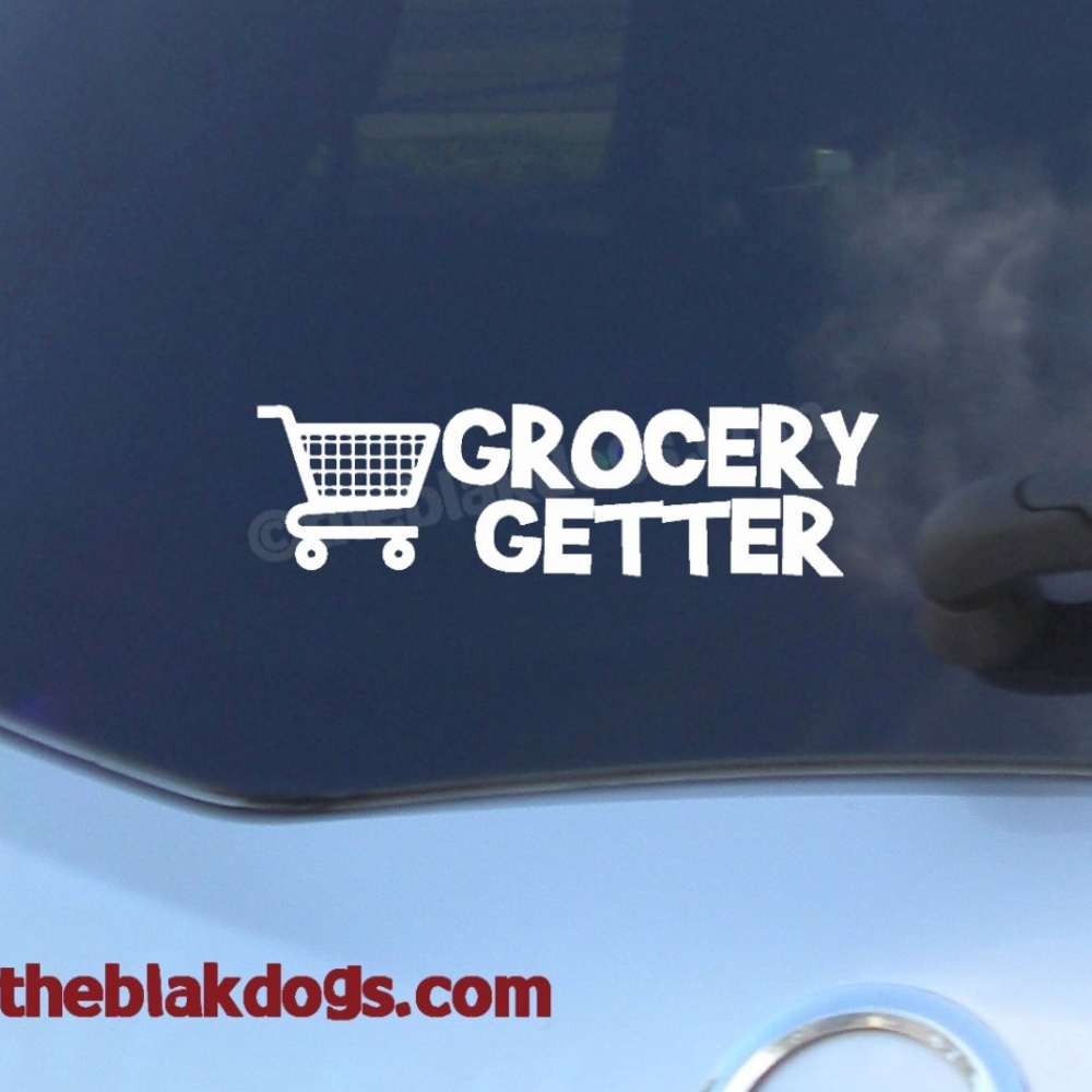 Grocery Getter - Shopping Cart Vinyl Sticker Car Decal | Blakdogs Vinyl ...