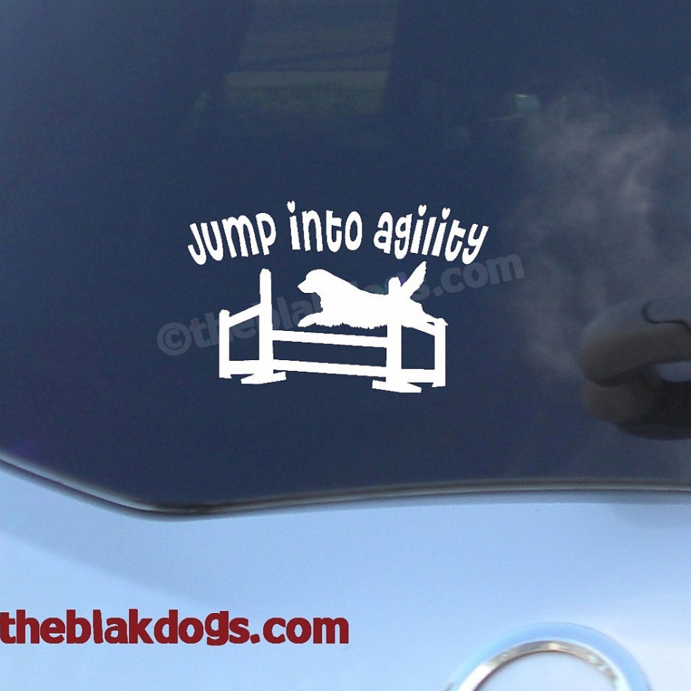 Jump into Agility, Dog Agility, Vinyl Sticker Car Decal | Blakdogs ...