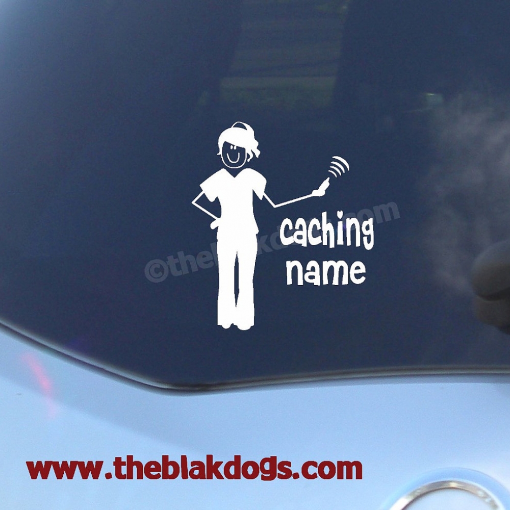 GPS Stick Figure sticker, Geocaching sticker, Vinyl Sticker, Car Decal ...