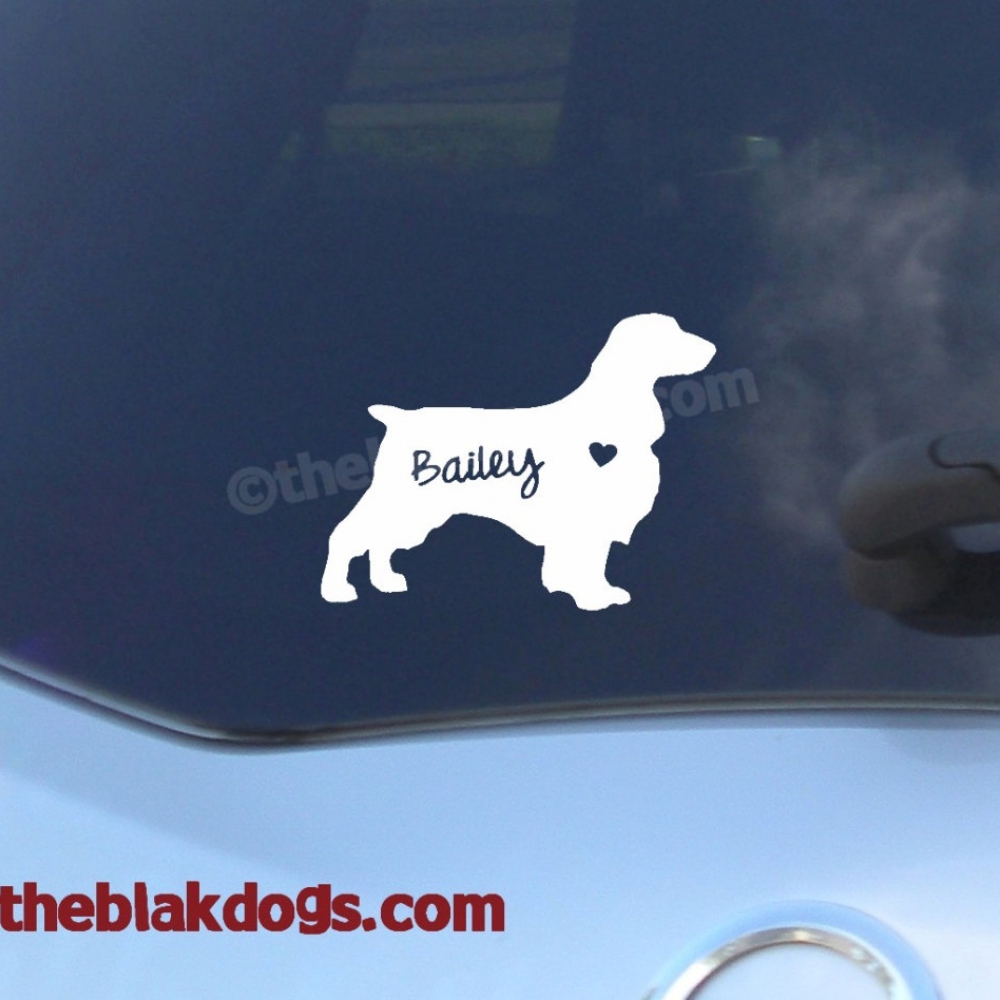 Field Spaniel Silhouette Vinyl Sticker Car Decal Personalized ...
