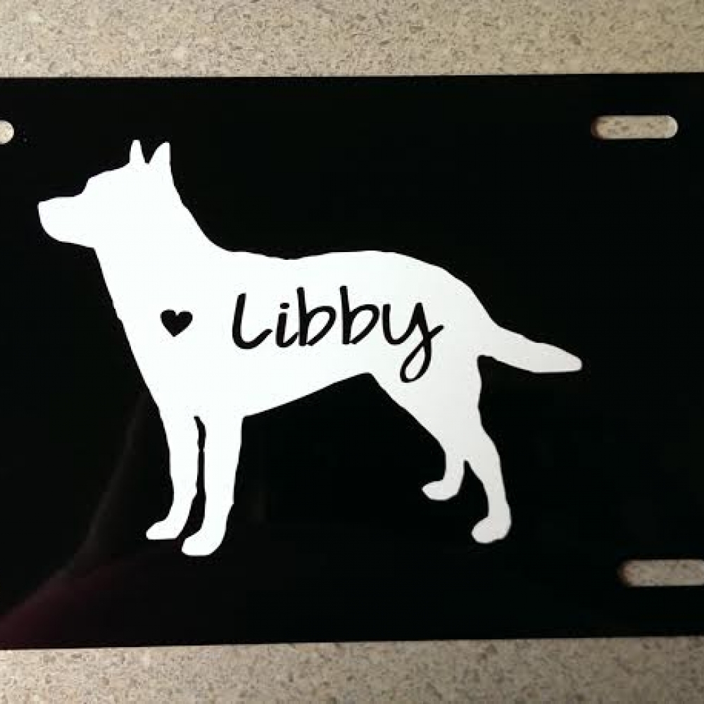 Australian Cattle Dog License plate | Blakdogs Vinyl Designs